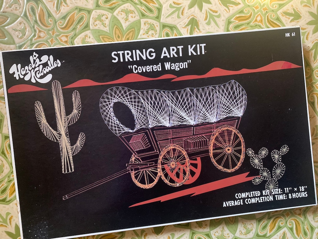 NOS Vintage String Art Kit Covered Wagon String Art Kit Hazel's ...