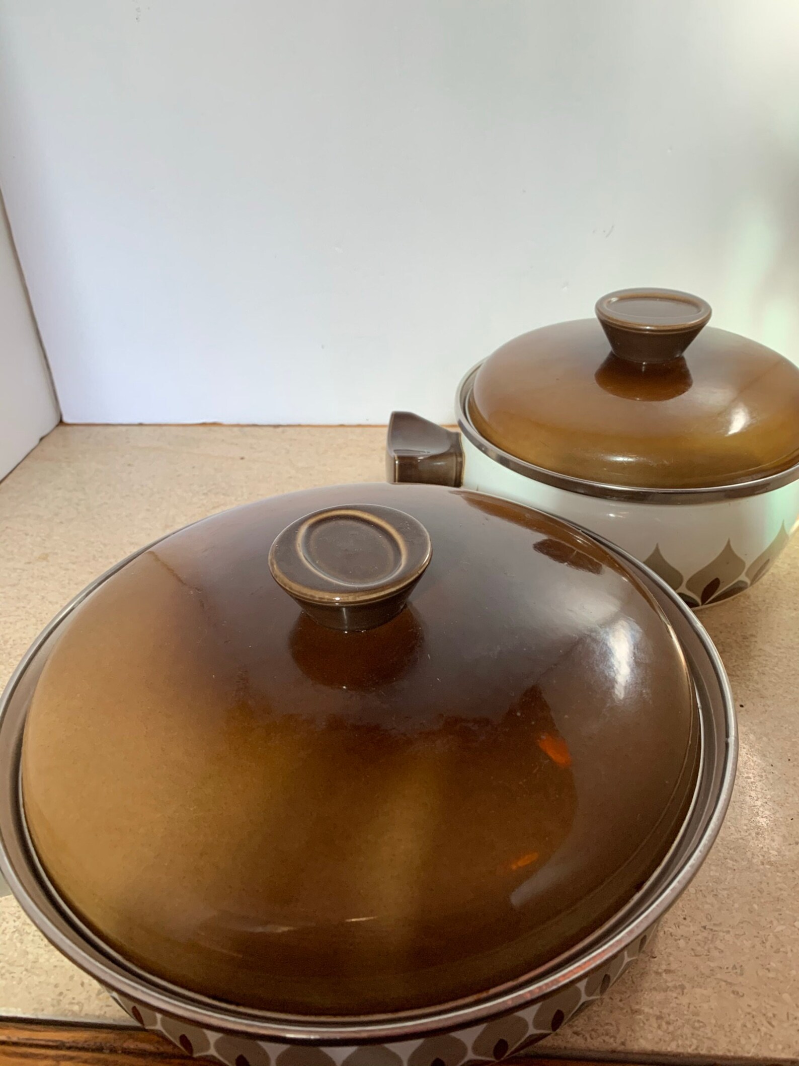 Mid Century Modern Enamelware Set Baumann Germany Enamel Skillet and ...