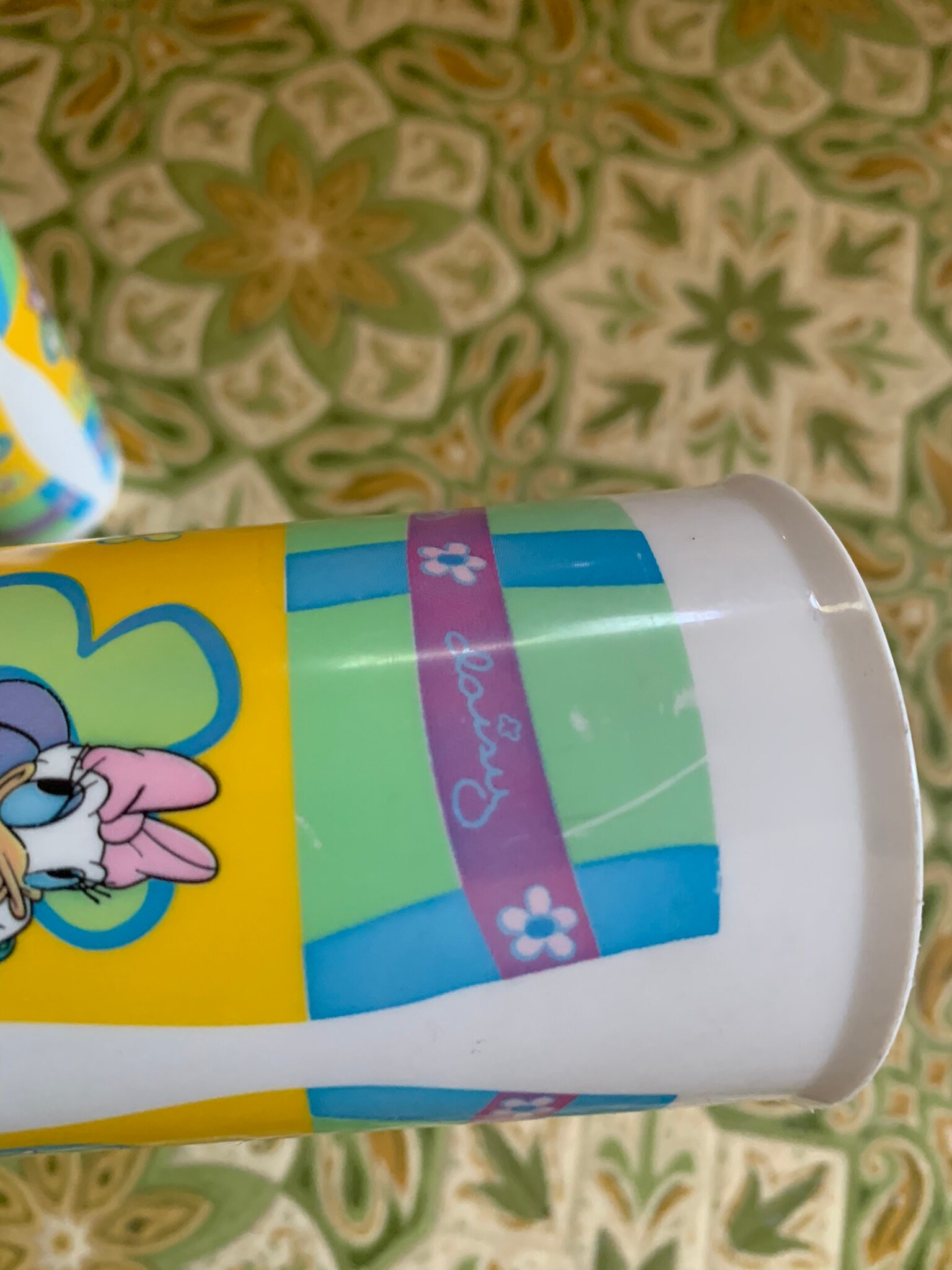 Vintage Tupperware Daisy Duck Cups Tupperware Cups 107-32 Kids Plastic ...