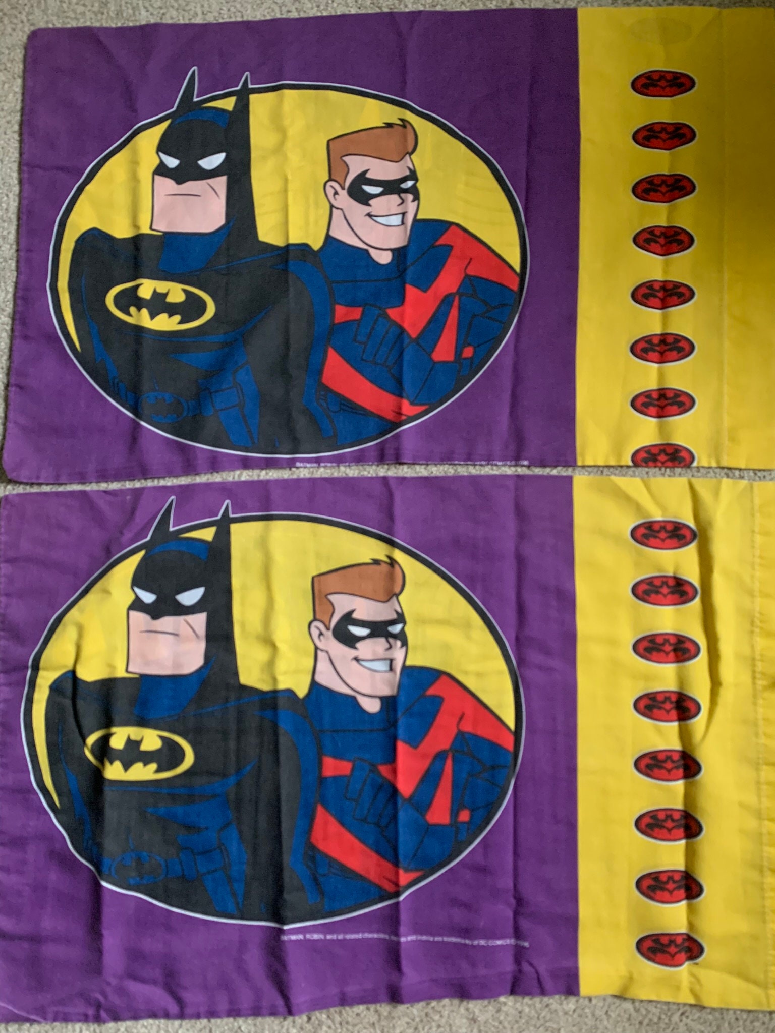 Rad 3 Piece Vintage Batman Sheet Set Full Flat Sheet and 2 - Etsy
