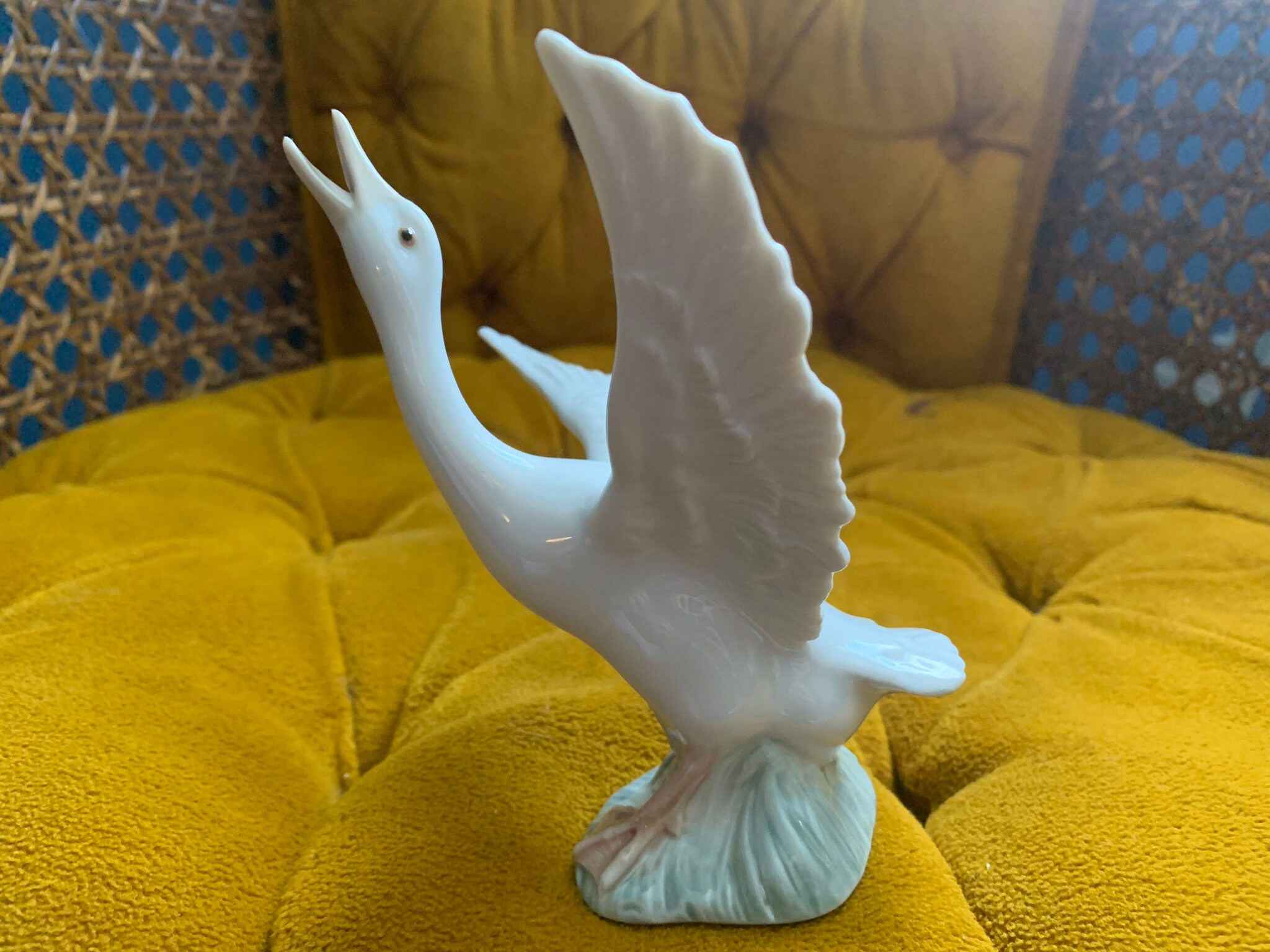 Vintage Lladro Porcelain Flying Duck Figurine L'ladro - Etsy