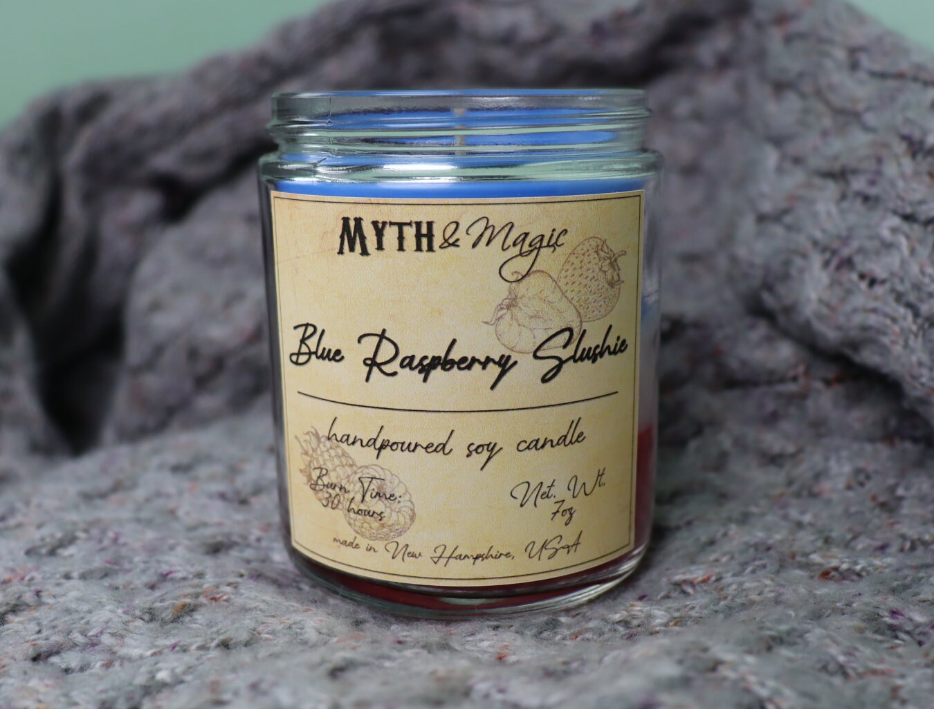 Blue Raspberry Slushie Rocket Pop Layered Soy Candle - Etsy