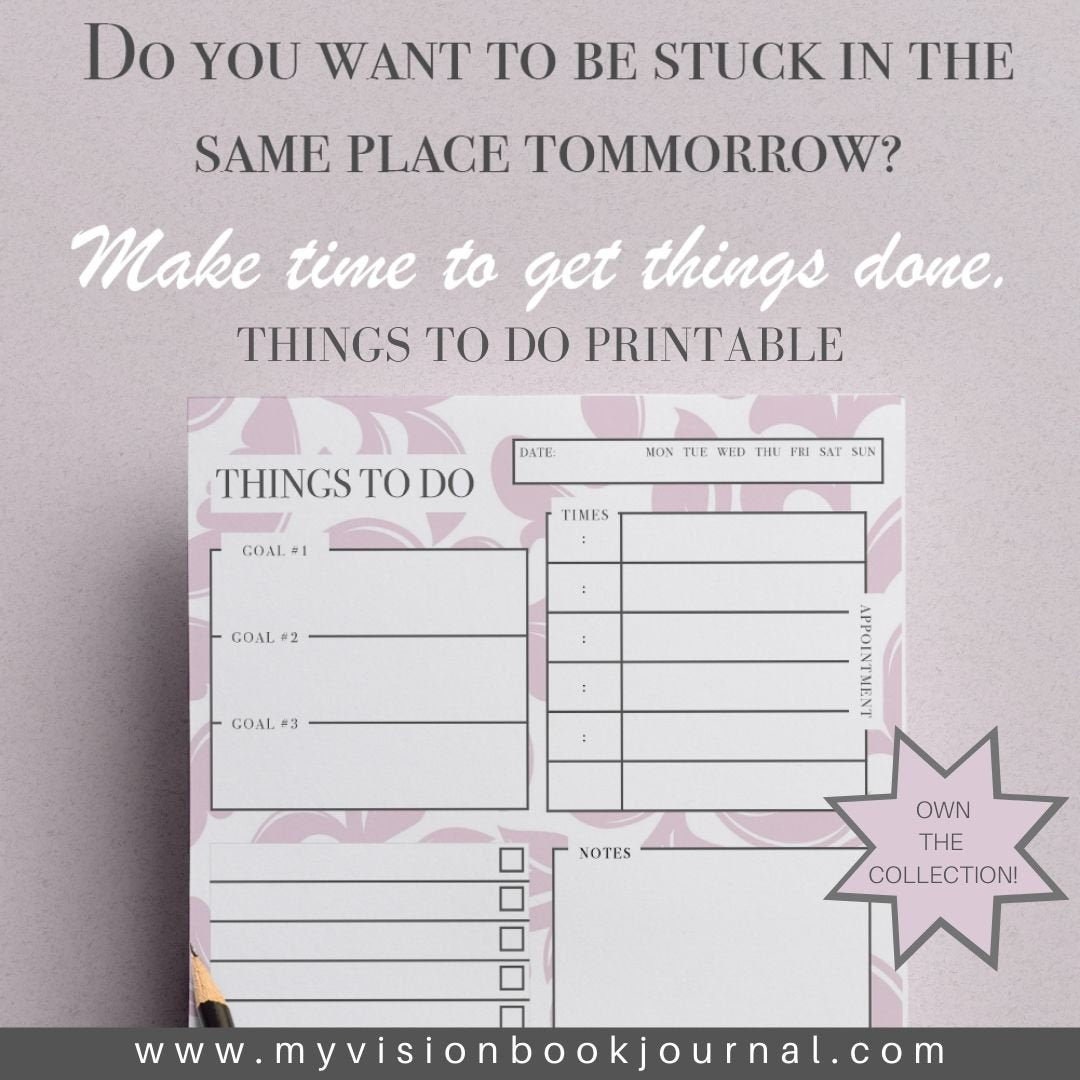 Things to Do Planner Printable - Instant Download - US Letter - Etsy