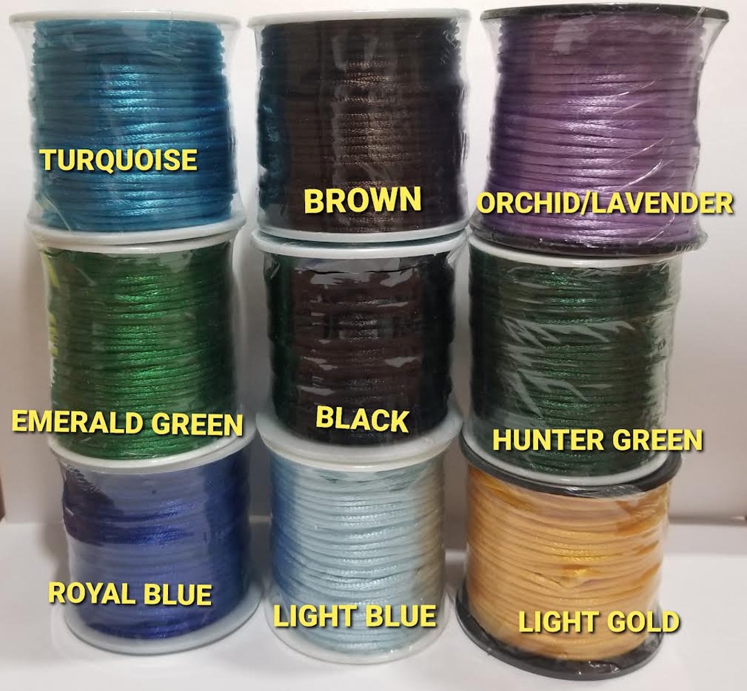 Round Satin Cord, Chinese Cord, Rat Tail Cord 50 Yards per Spool - Etsy