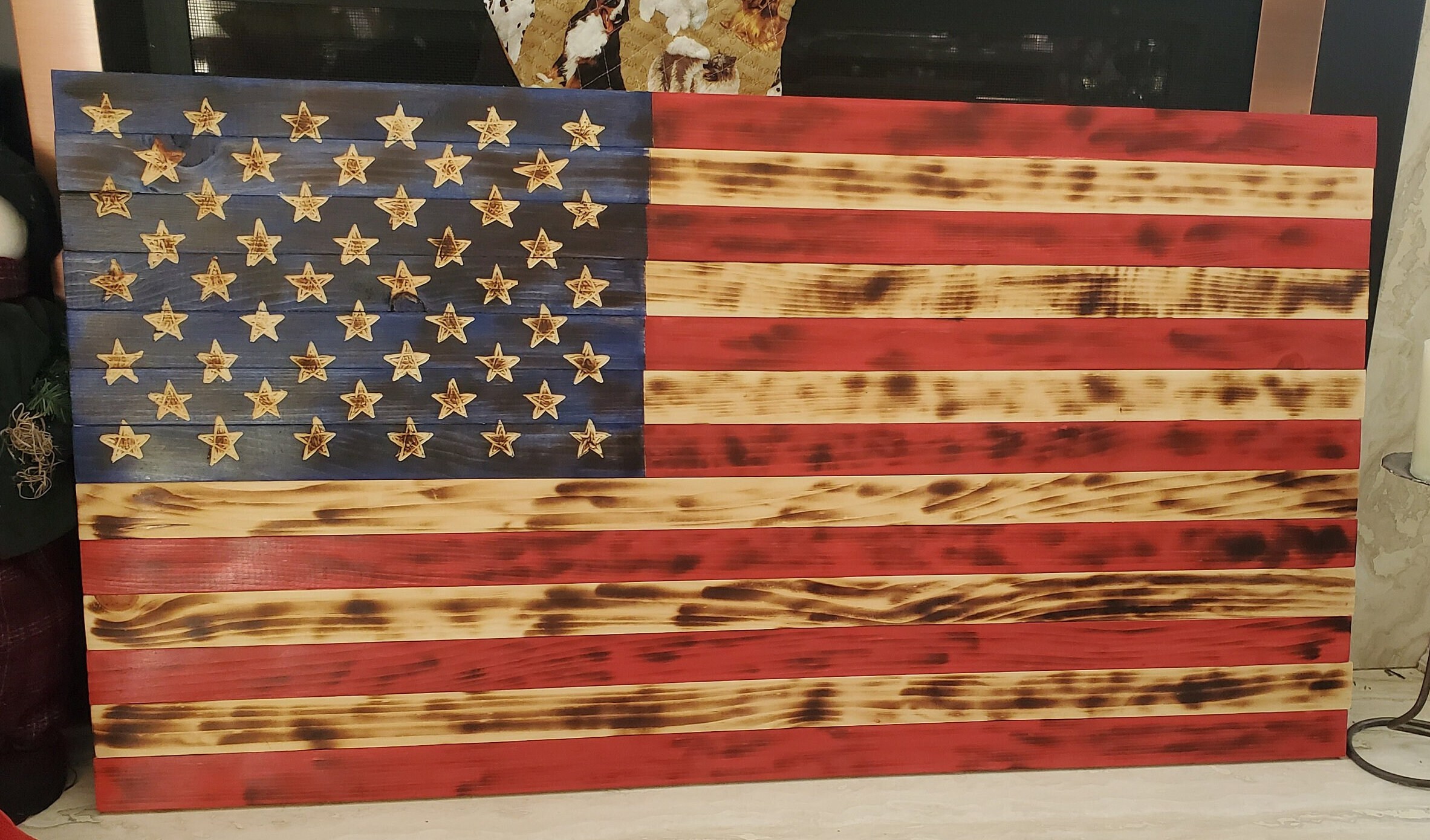 Handmade Wooden American Flag - Etsy