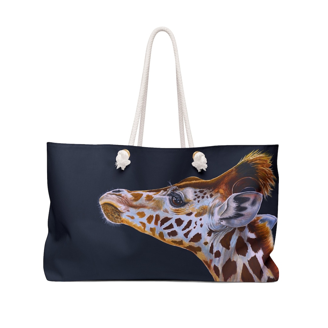 GIRAFFE WEEKENDER TOTE Bag Giraffe Tote Bag Giraffe Art Purse Giraffe ...