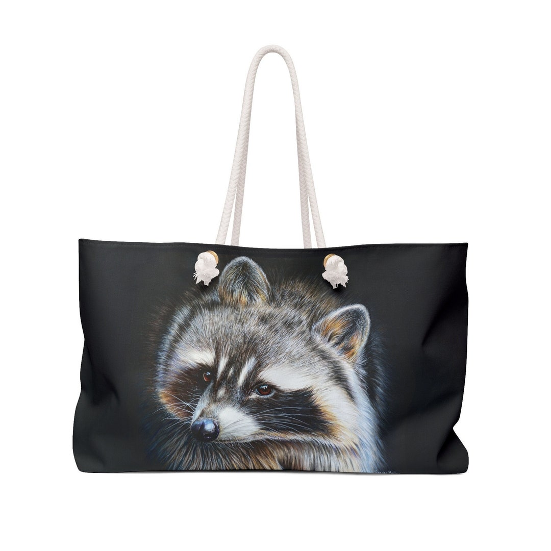 RACCOON WEEKENDER TOTE Bag Raccoon Tote Bag Raccoon Art Purse Animal ...