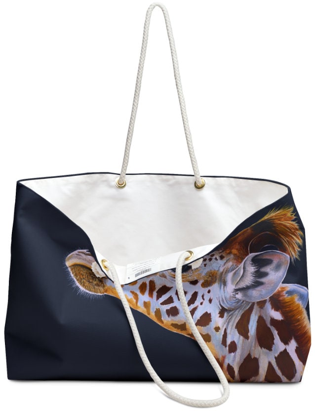 GIRAFFE WEEKENDER TOTE Bag Giraffe Tote Bag Giraffe Art Purse Giraffe ...