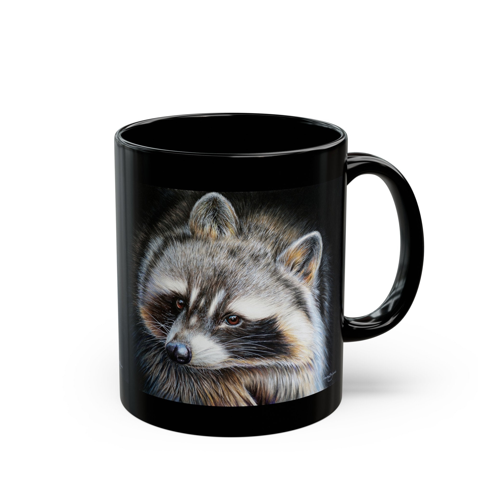 RACCOON MUG Racoon ART Raccoon Coffee Cup Raccoon Art Mug Raccoon Lover ...