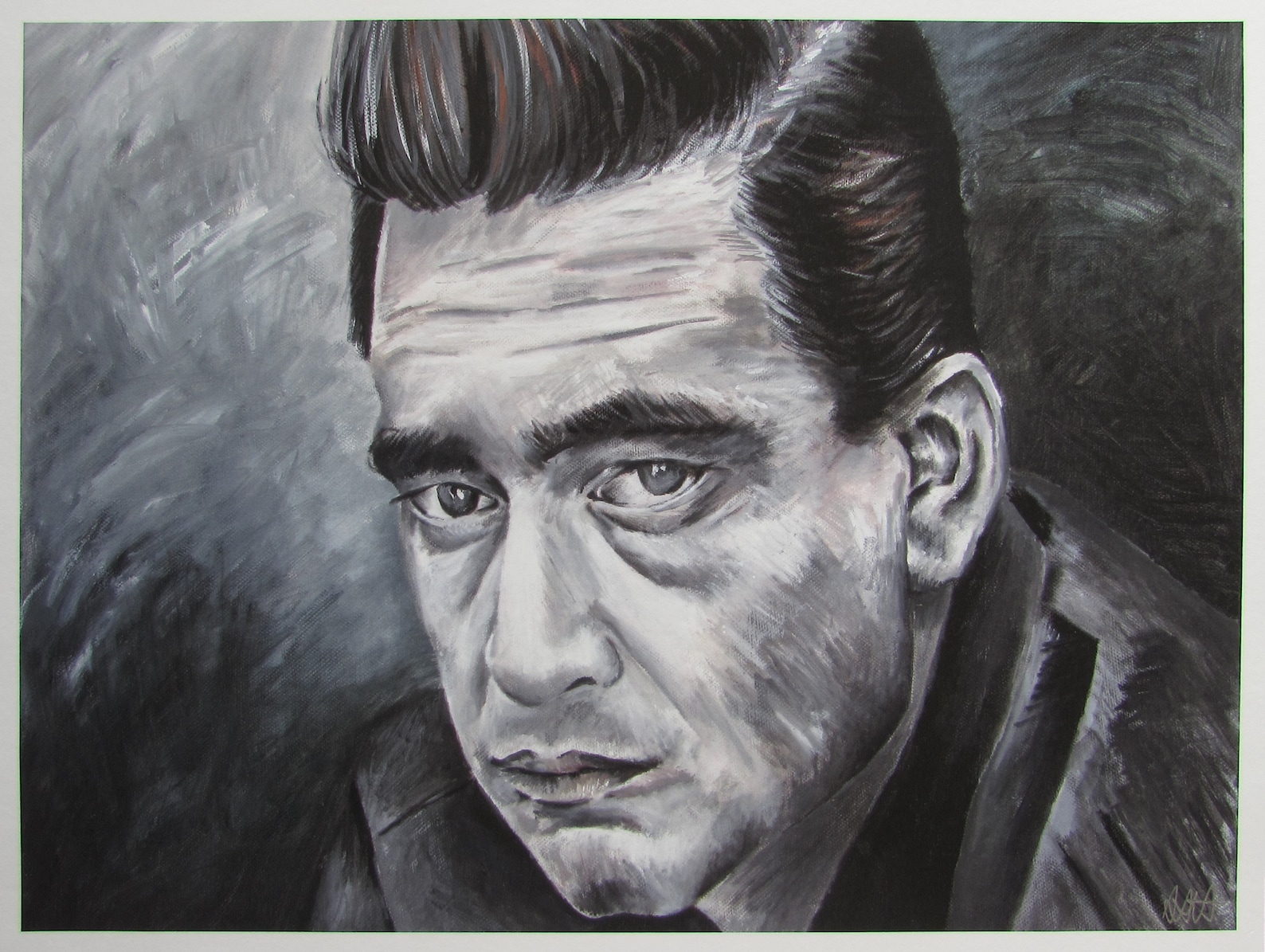 Johnny Cash Portrait High Quality Giclée Print of Original Oil Painting ...