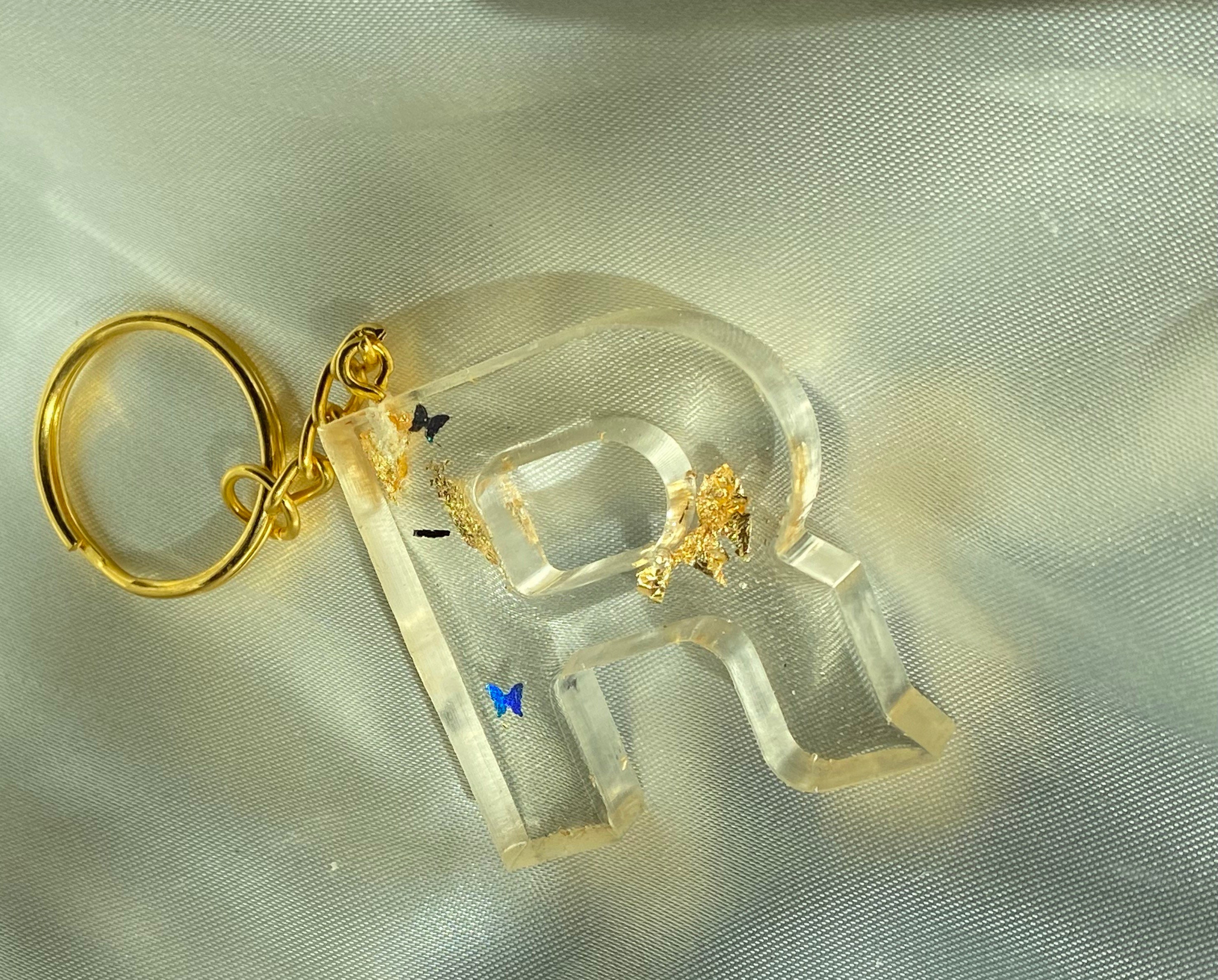 Letter R Keychains Floral Keychain Personalized Keychains - Etsy