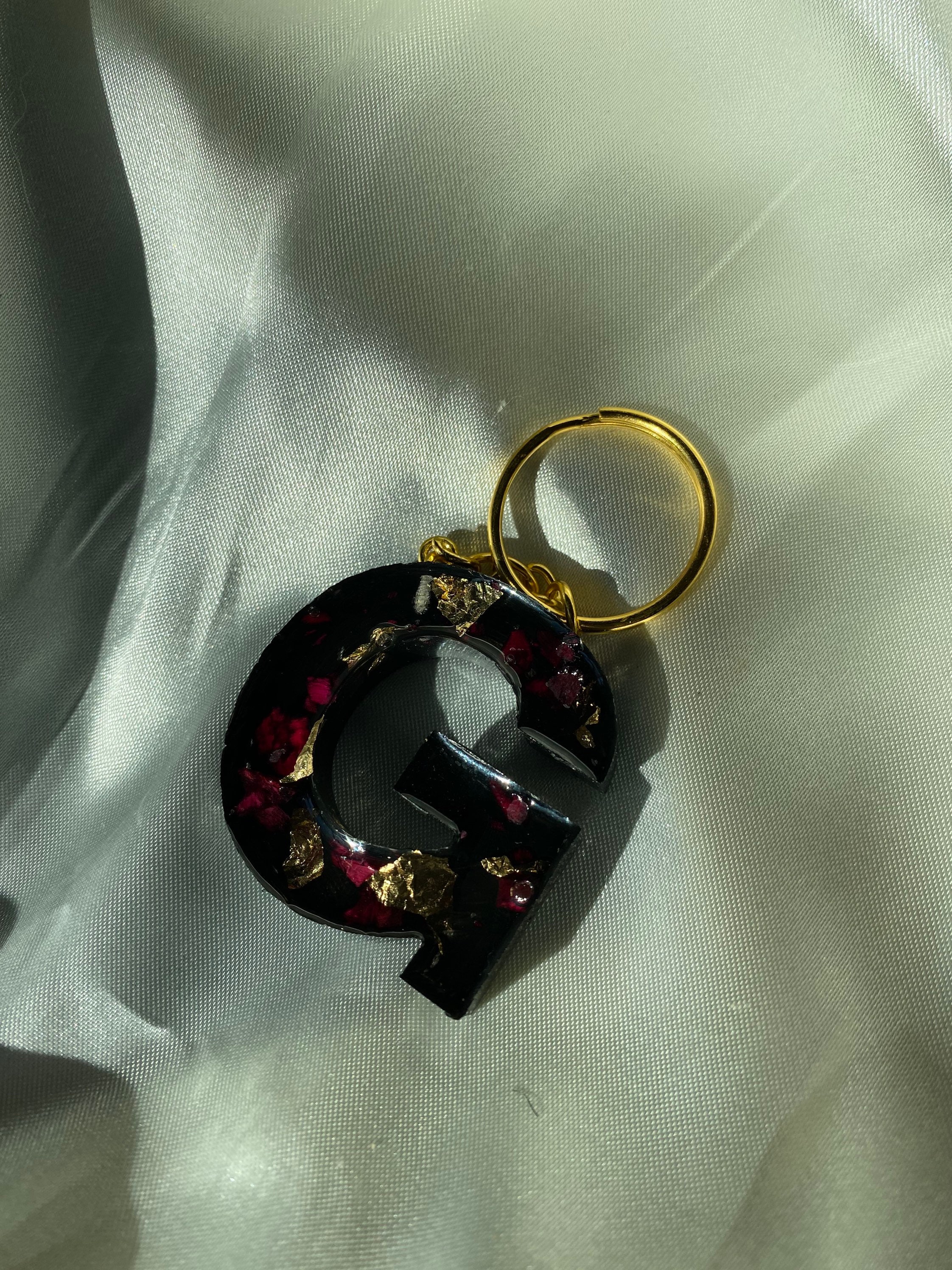 Letter G Keychains Floral Keychain Personalized Keychains Gift Ideas - Etsy