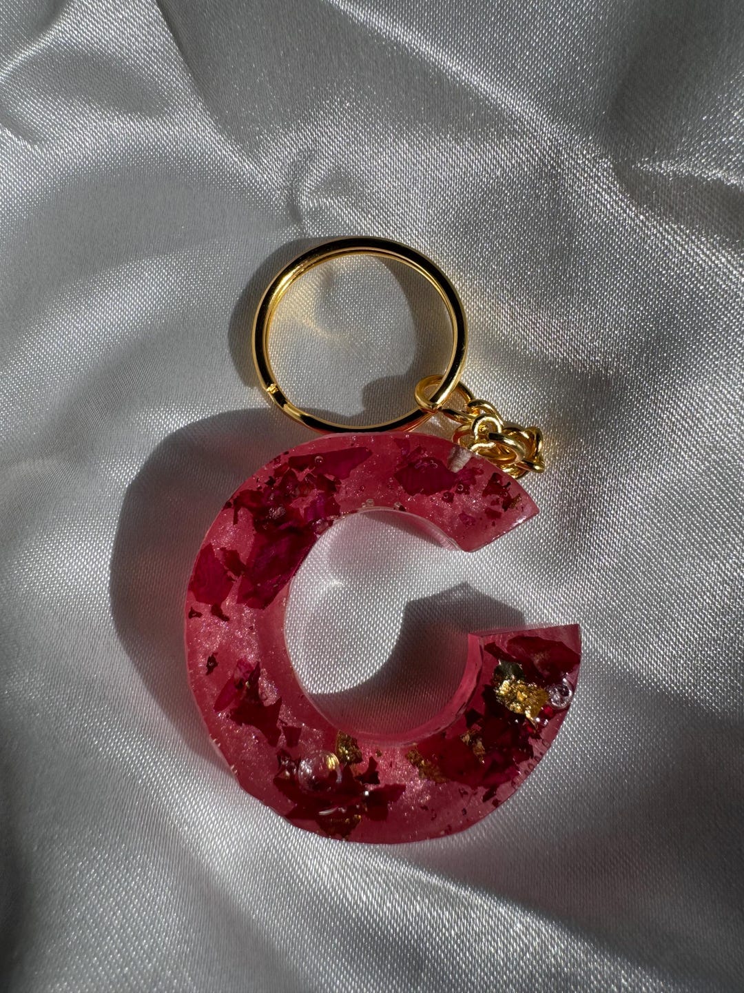 Letter C Keychains | Floral Keychain | Personalized Keychains | Gift ...