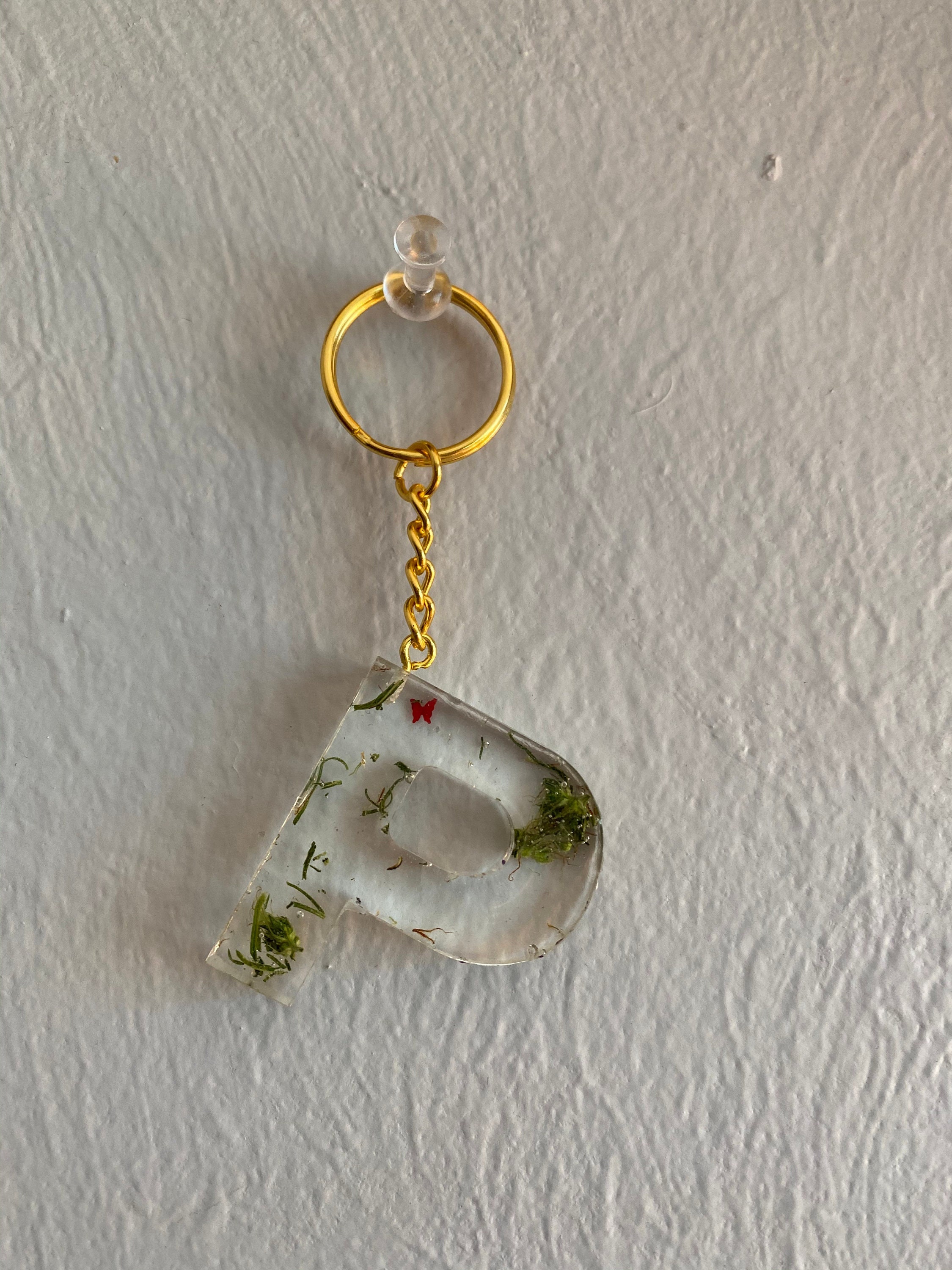 Letter P Keychains Floral Keychain Personalized Keychains Gift Ideas - Etsy