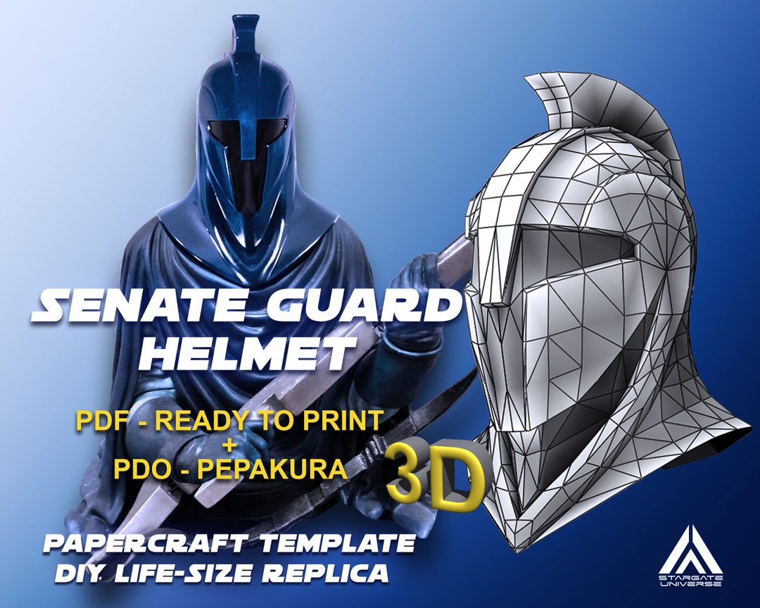 Senate Guard Helmet Template for Cosplay Pepakura .PDO .PDF Files ...