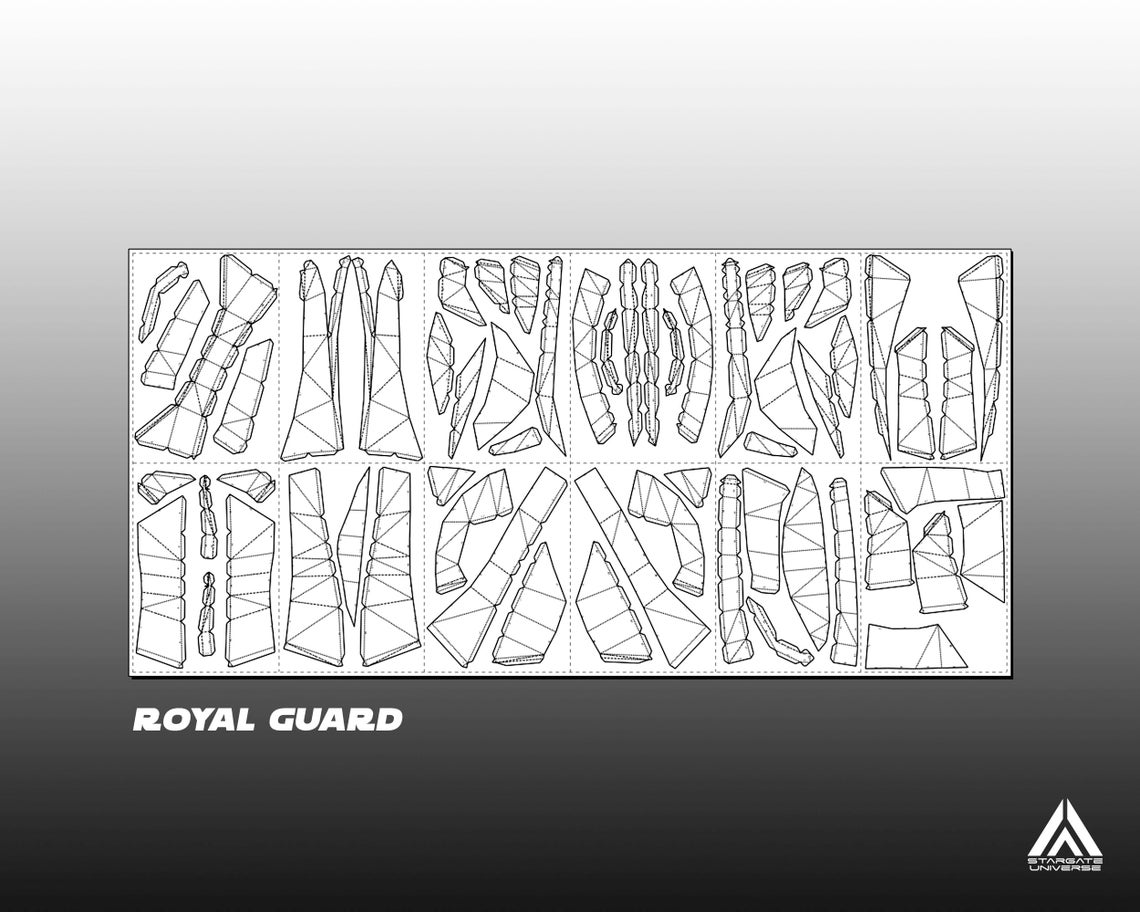 Royal Guard Helmet Template for Cosplay Pepakura .PDO .PDF Files ...