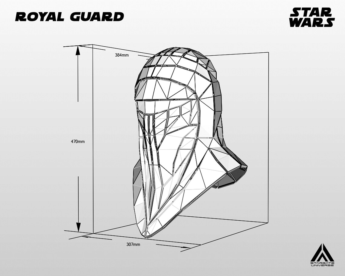 Royal Guard Helmet Template for Cosplay Pepakura .PDO .PDF Files ...