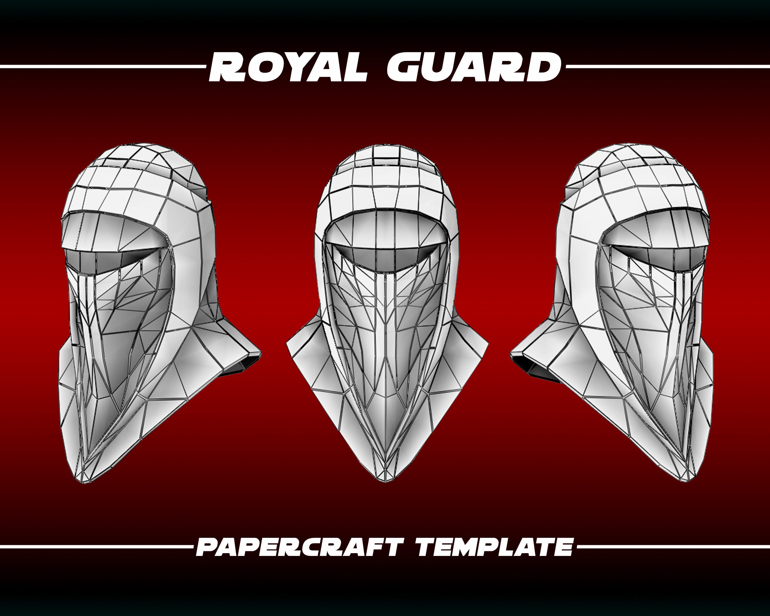 Royal Guard Helmet Template for Cosplay Pepakura .PDO .PDF Files ...