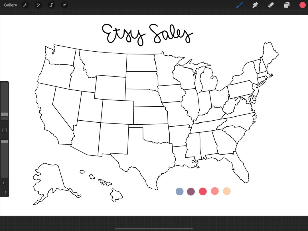 Etsy Sales Map * Sales Map * Sales Tracker * DIGITAL DOWNLOAD * Works ...