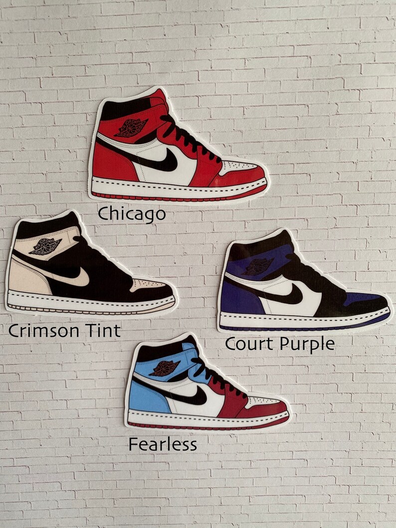Air Jordan 1 Sneaker Stickers Waterproof Stickers Laptop | Etsy