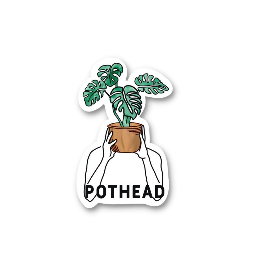 Monstera Pothead Sticker - Etsy