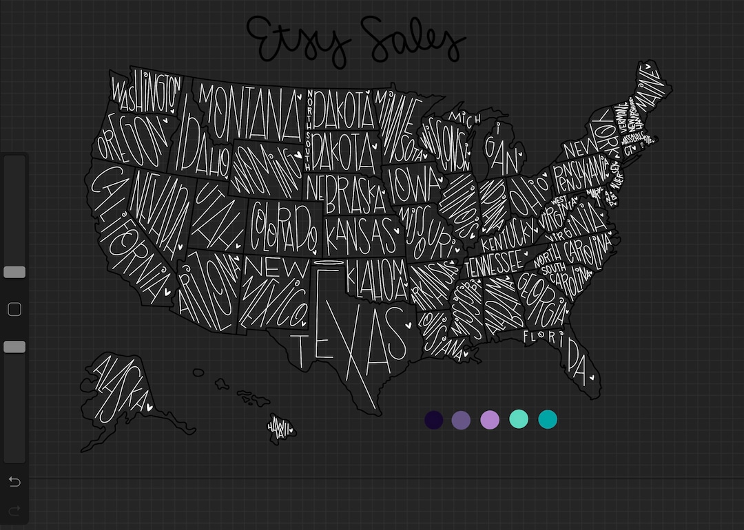 Etsy Sales Map Sales Map Sales Tracker PROCREATE DIGITAL Etsy etsy-sales-map-sales-map-sales-tracker-procreate-digital-etsy