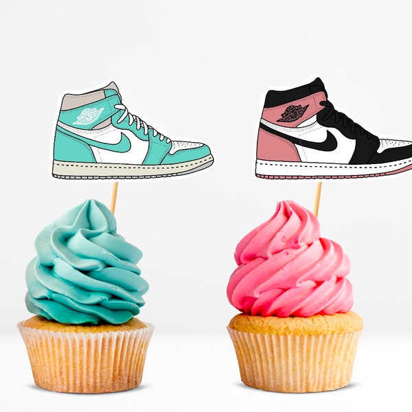 Air Jordan Cupcake Toppers - Etsy