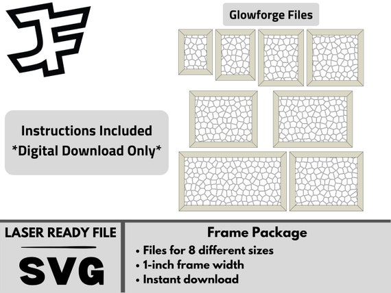 Frames With Cobblestone Pattern SVG Files for Laser Cutting | Etsy