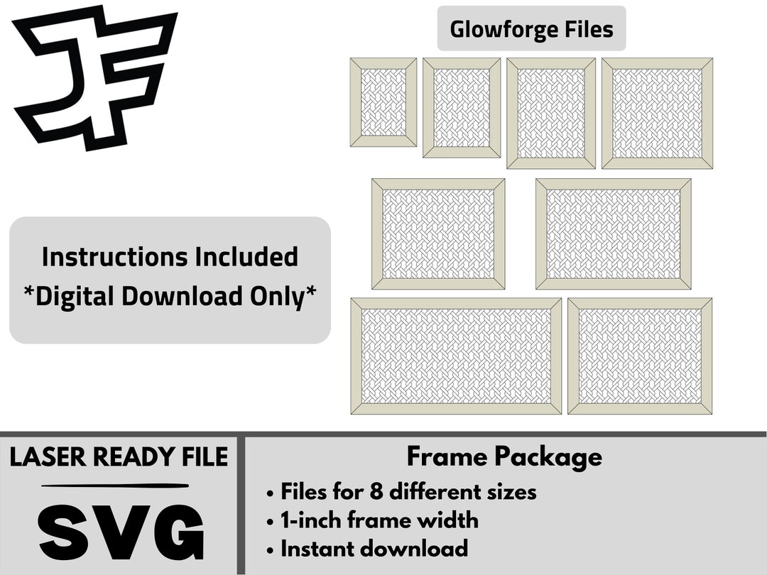 Frames With Chain Link Pattern SVG Files for Laser Cutting - Glowforge ...