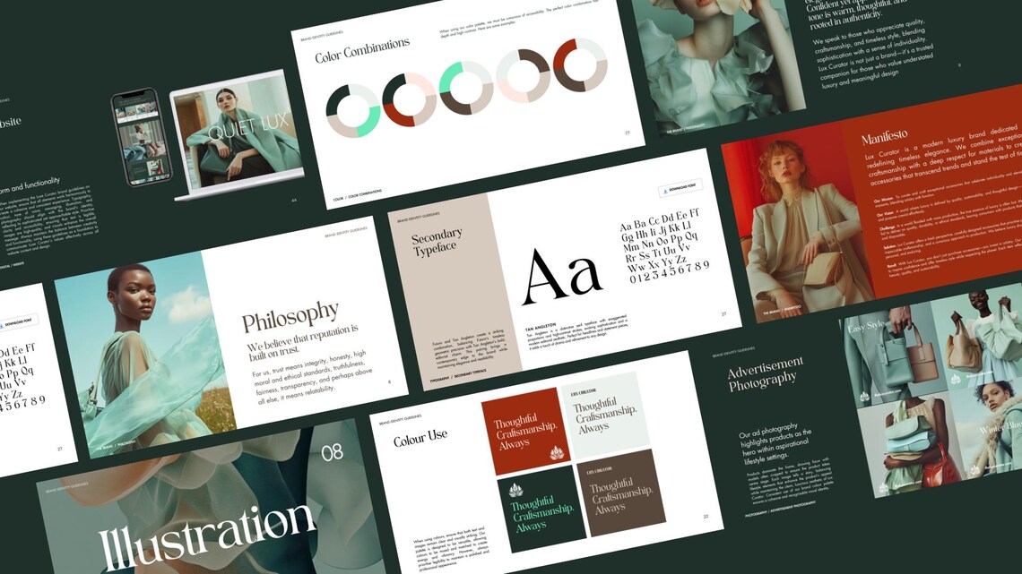 Canva Brand Identity Template: 45-page Luxury Design System Guide - Etsy