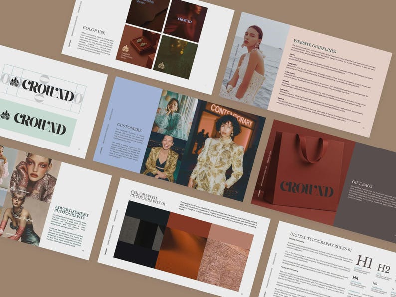 Luxury Brand Identity Guidelines Canva Template: High-end Brand Book ...