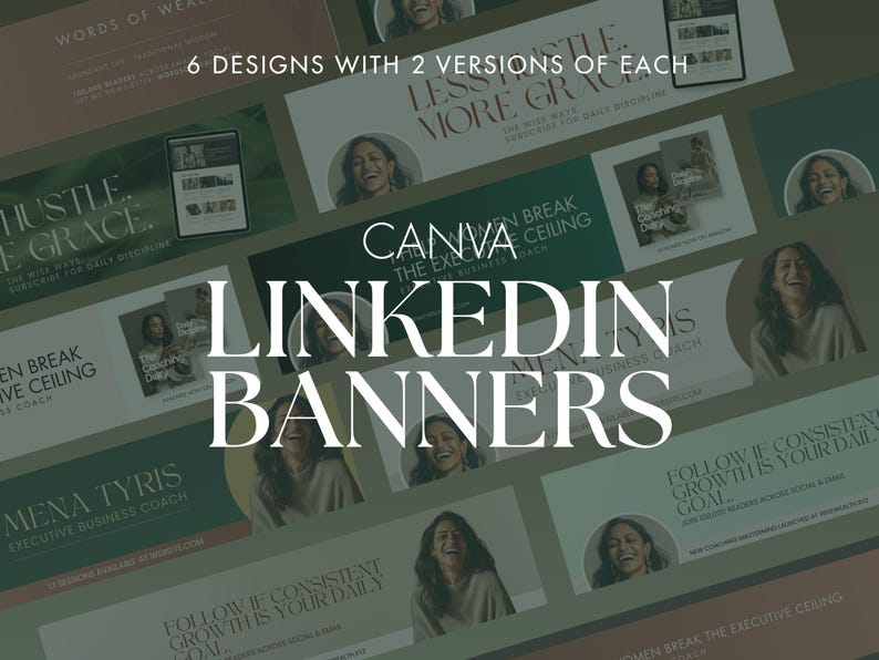 Linked Banner Set Canva Template - Etsy