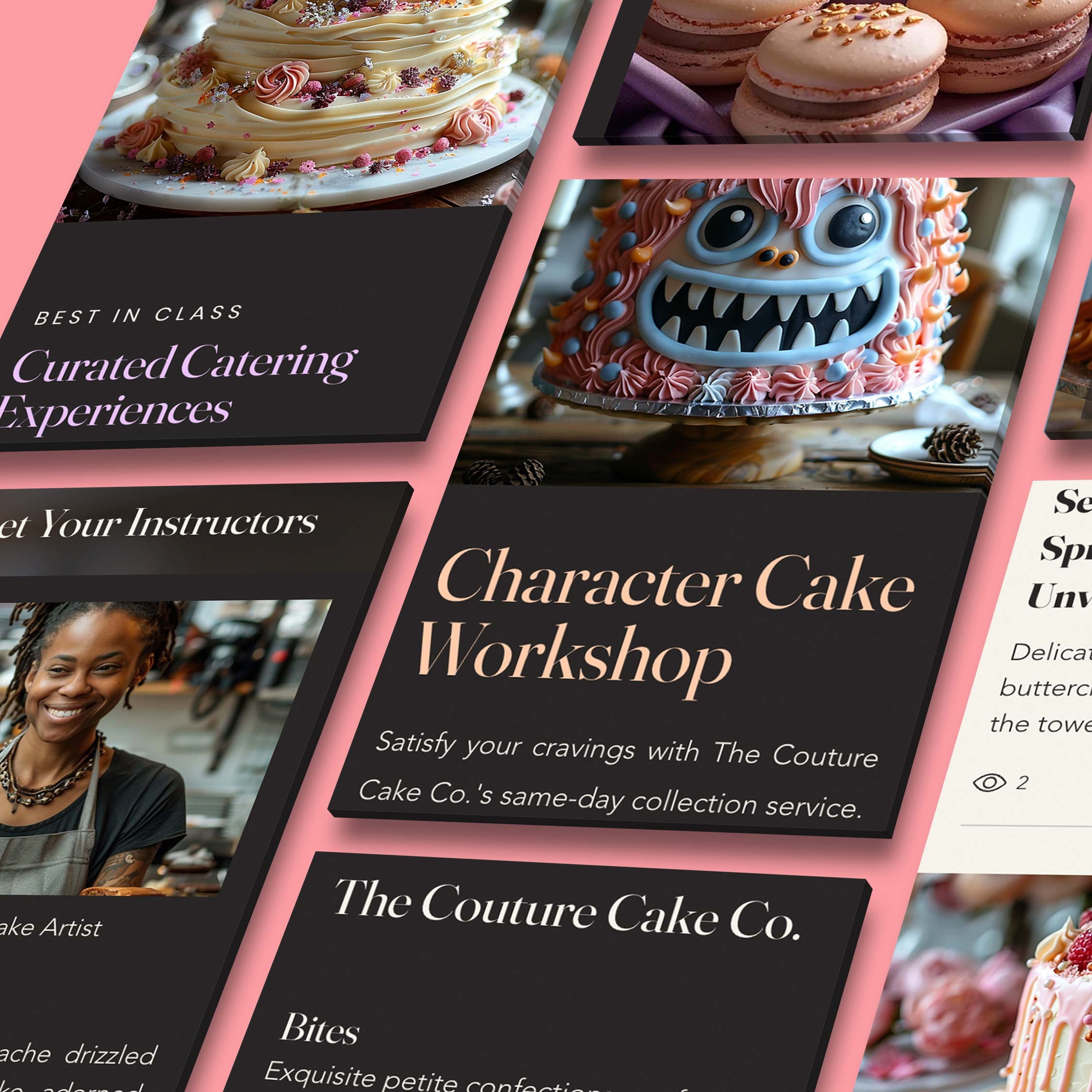 Cake Website Wix Template for Bakery Pastry Shop Website Design, Wix ...