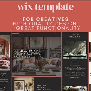 Luxury Wix Template Designer Creative Services Online Bookings Theme ...