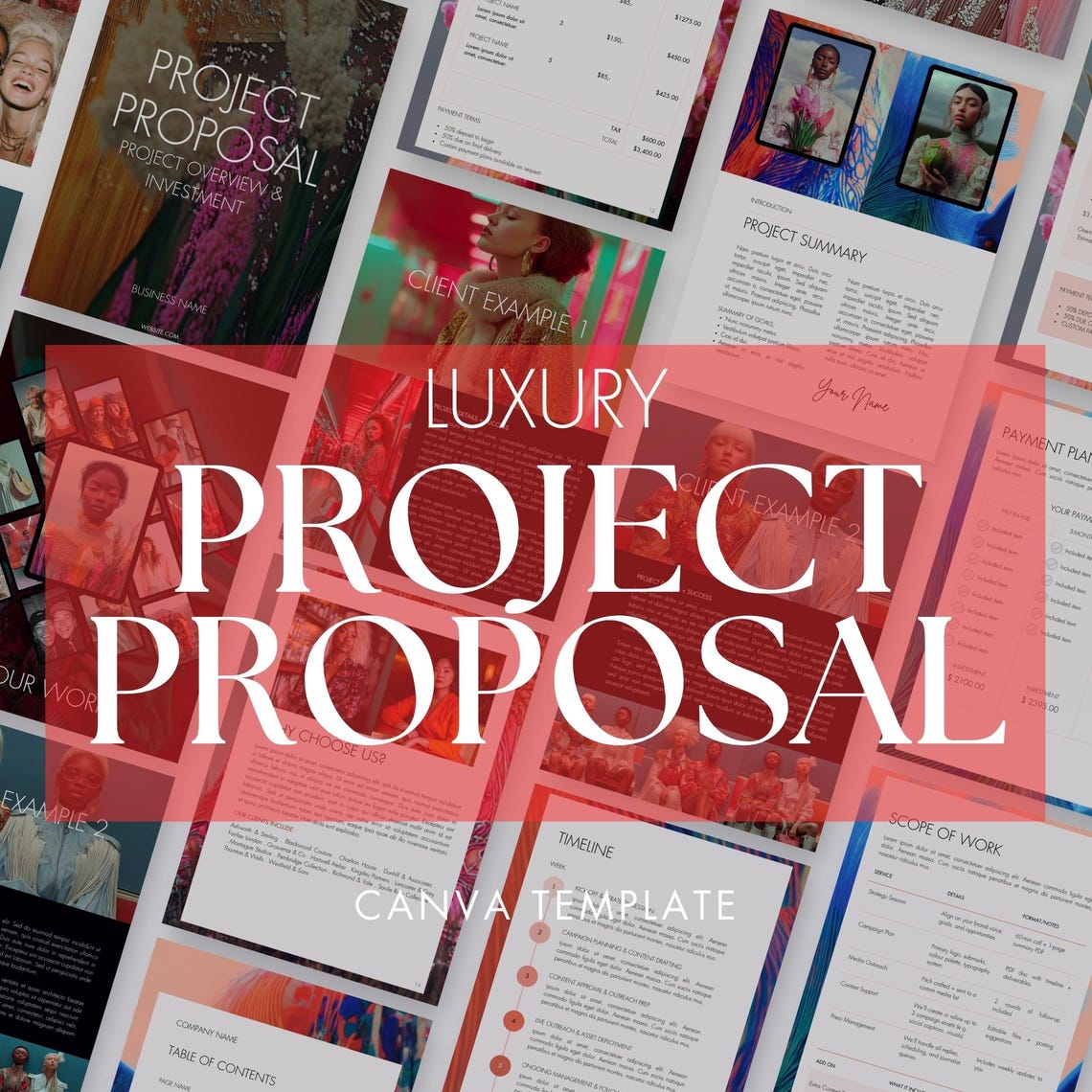 Luxury Project Proposal Canva Template: Elegant Brand Design Guide - Etsy