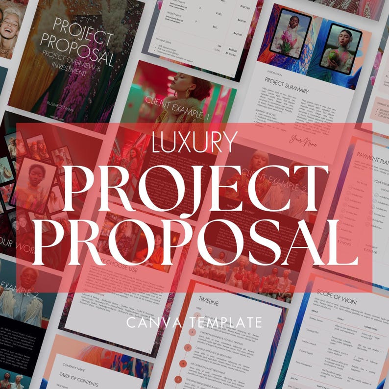 Luxury Project Proposal Canva Template: Elegant Brand Design Guide - Etsy