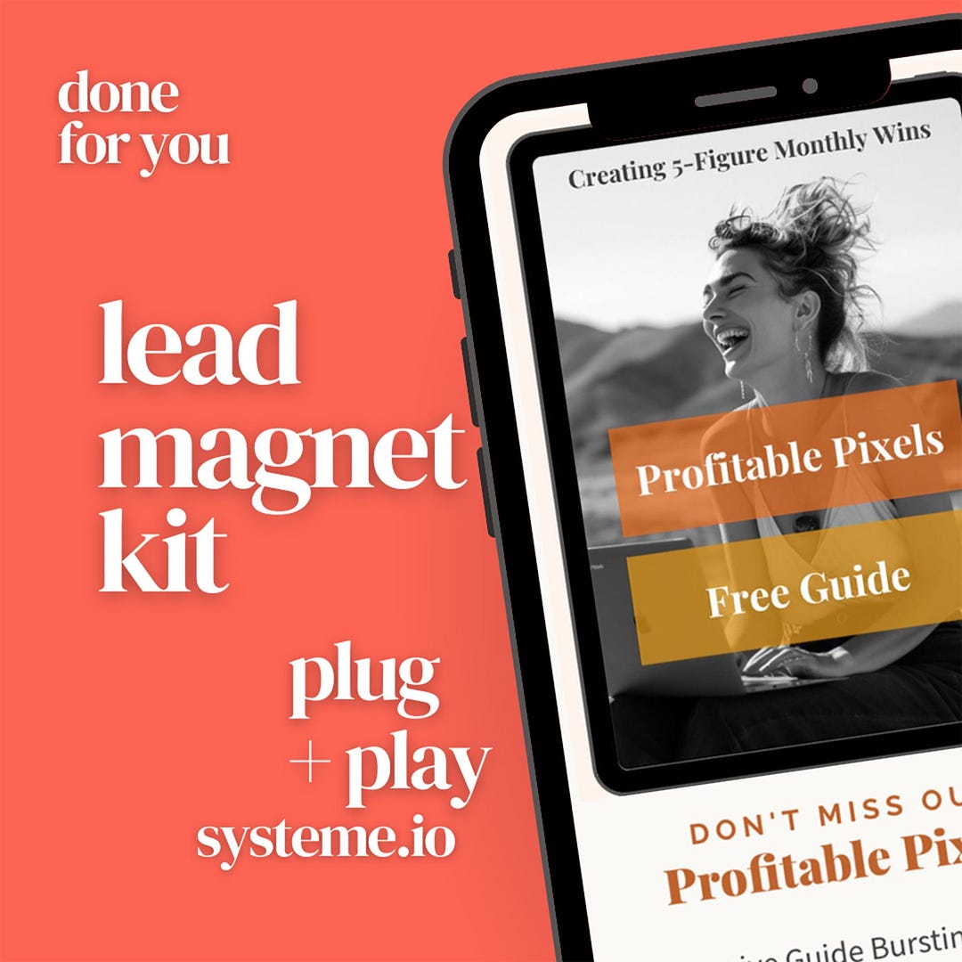 Systeme.io Neutral Template Lead Magnet Opt in Landing Page Template ...