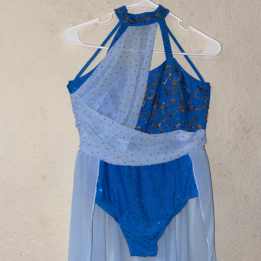 Rhinestone Custom Dance Costume, Lyrical Dance, Contemporary Dance - Etsy