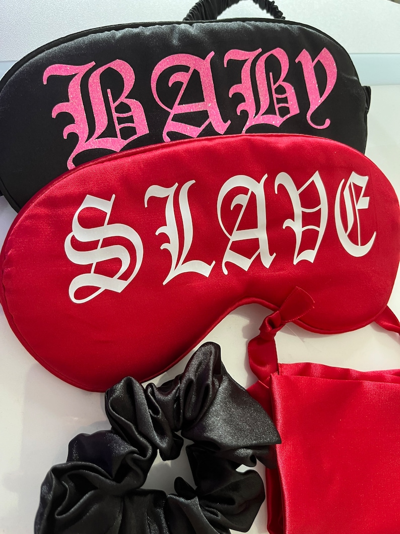 Shh Daddy's Sleeping Silk Blindfold Sleeping Mask YOUR NAME ...