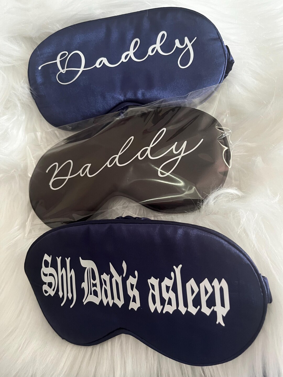 Shh Daddy's Sleeping Silk Blindfold Sleeping Mask YOUR NAME ...