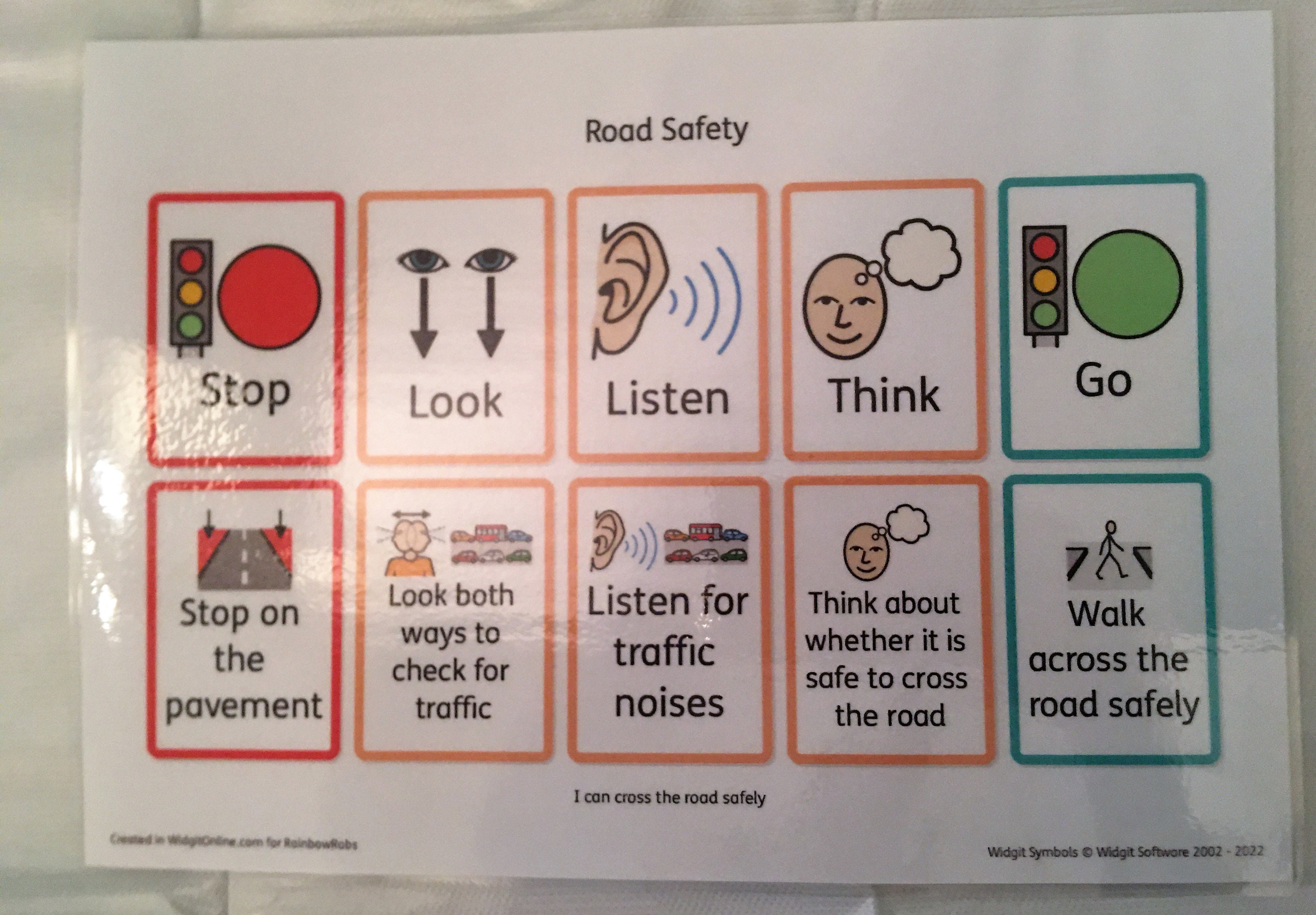 Road Safety Poster & Flash Cards on Keyring Asd/autism/adhd/childminder ...