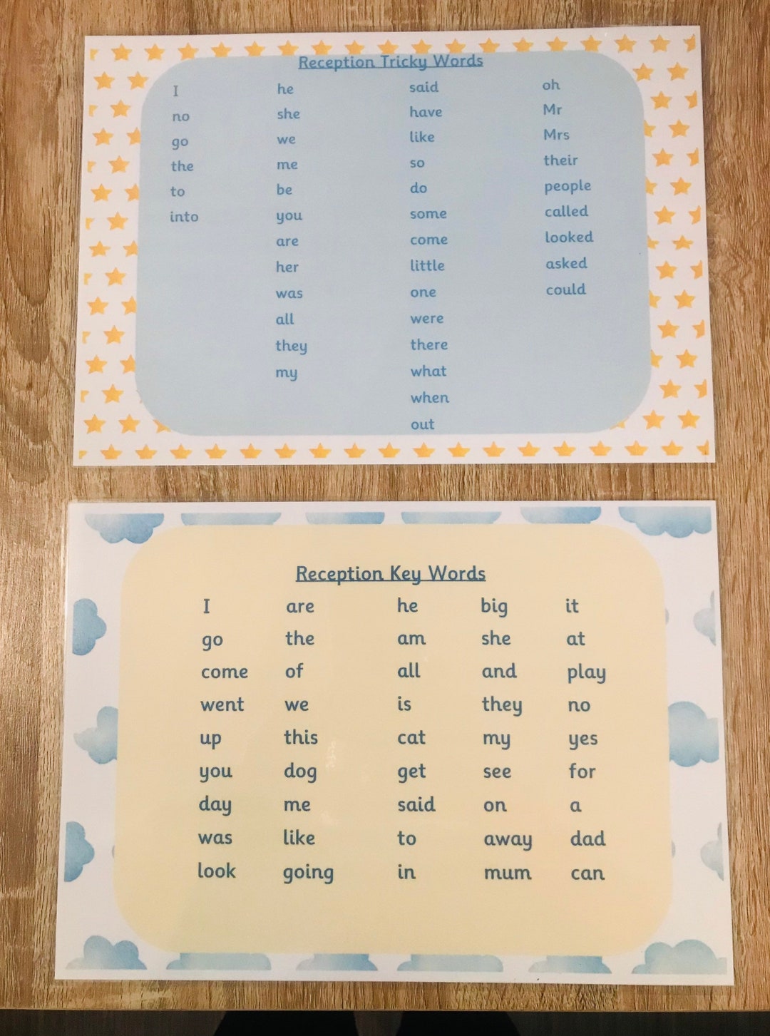 Reception Tricky Words Phase 2-5 Key Words Phonics Learning Mat ...