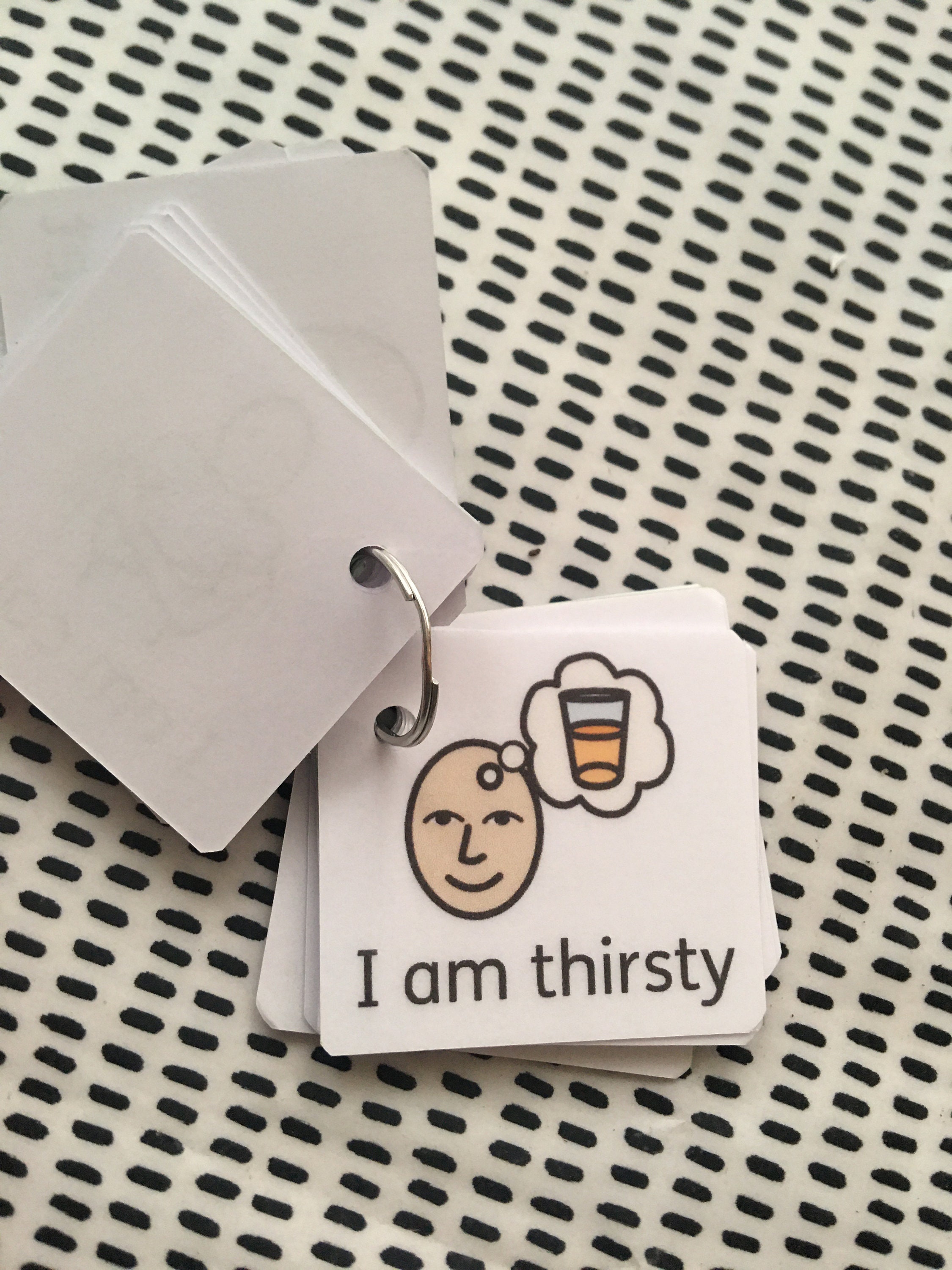 Communication Flash Cards on a Keyring & Communication Mat Set | Etsy UK