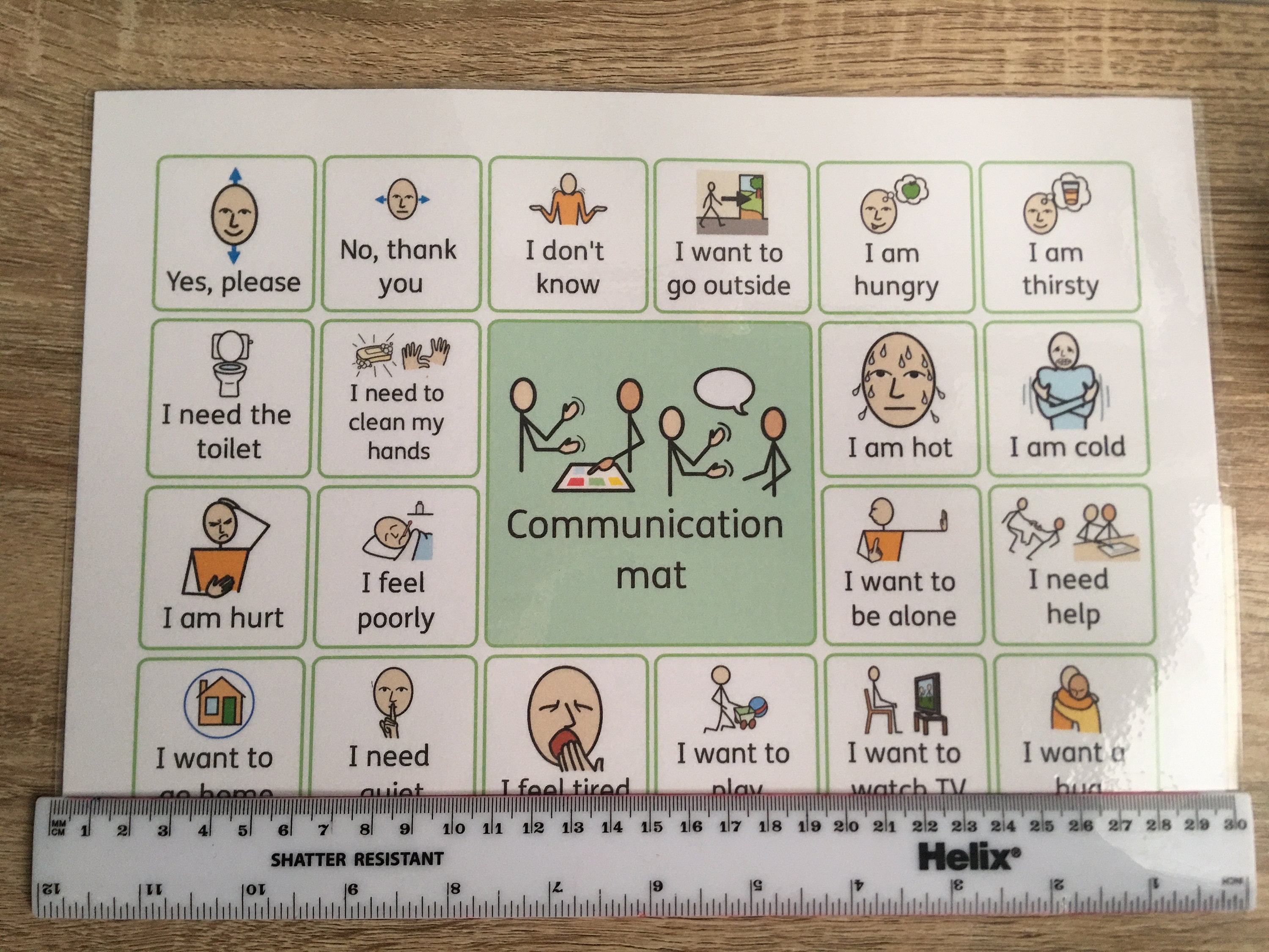 Communication Flash Cards on a Keyring & Communication Mat Set - Etsy UK