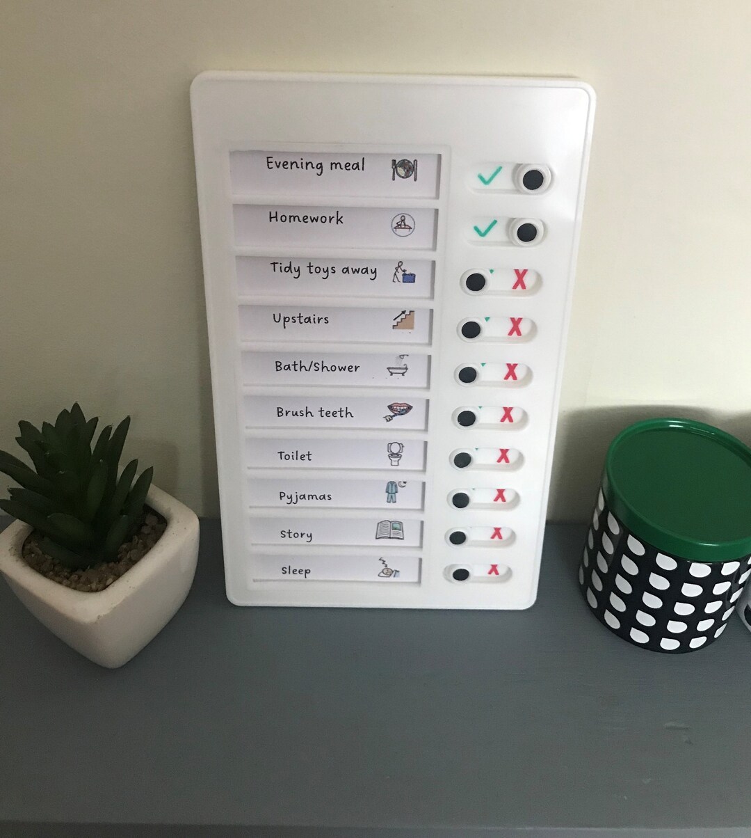 Children's Visual Timetable Routine Board Daily Planner Chores Board ...