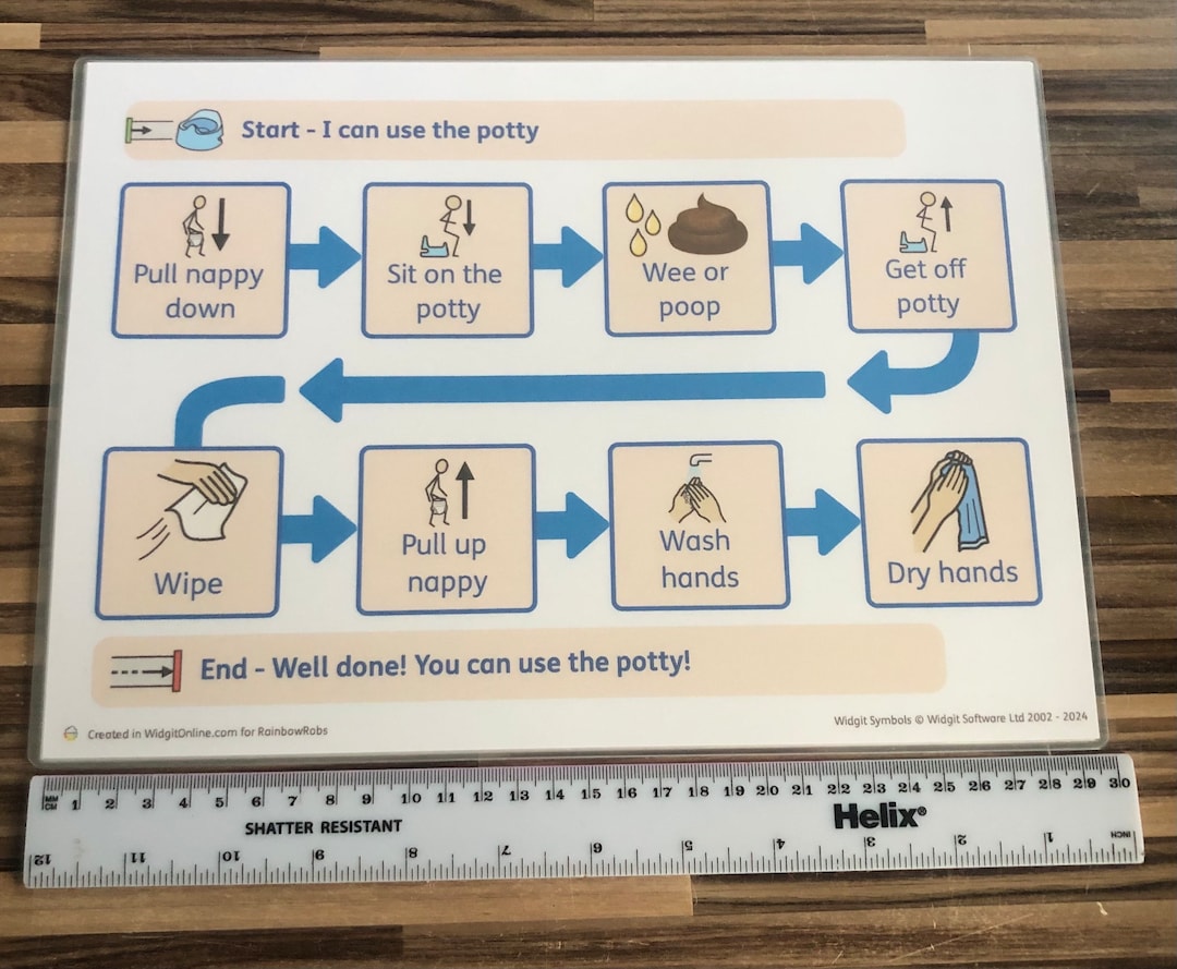 Potty Training Visual Routine Chart: SEN ASD, Nappy/pants Options - Etsy