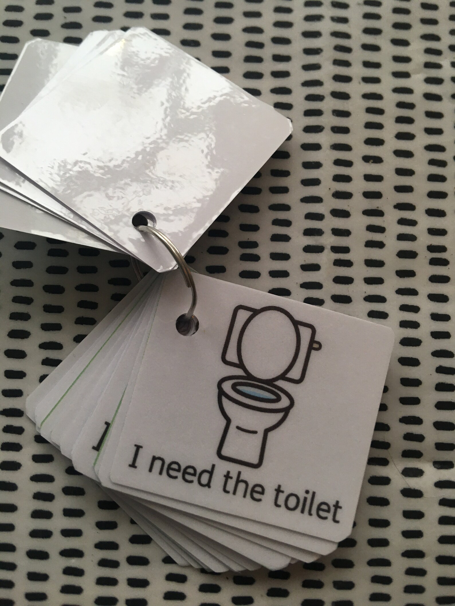 Communication Flash Cards on a Keyring & Communication Mat Set | Etsy UK