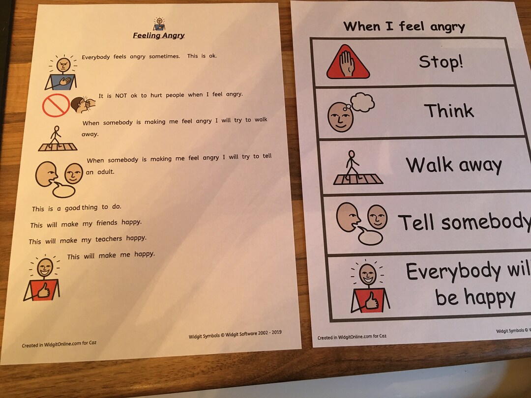 When I Feel Angry Social Story - Etsy