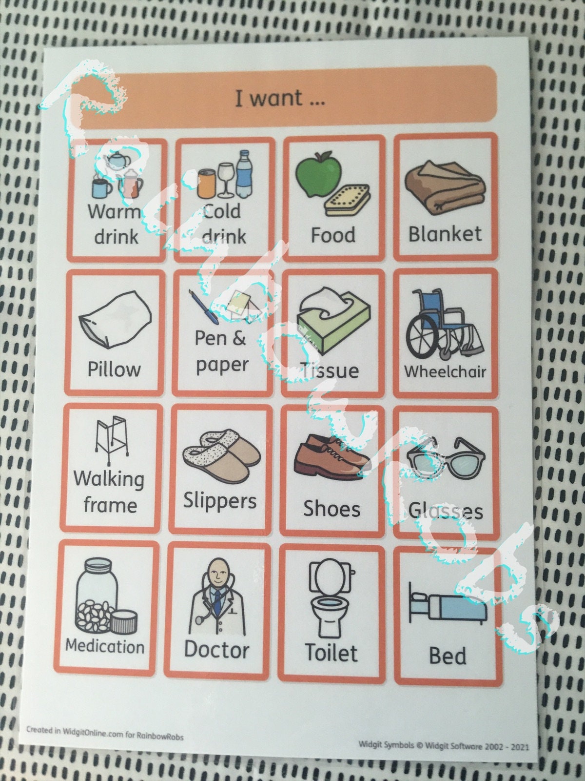 Communication Chart Prompts Visuals for Elderly Dementia | Etsy UK
