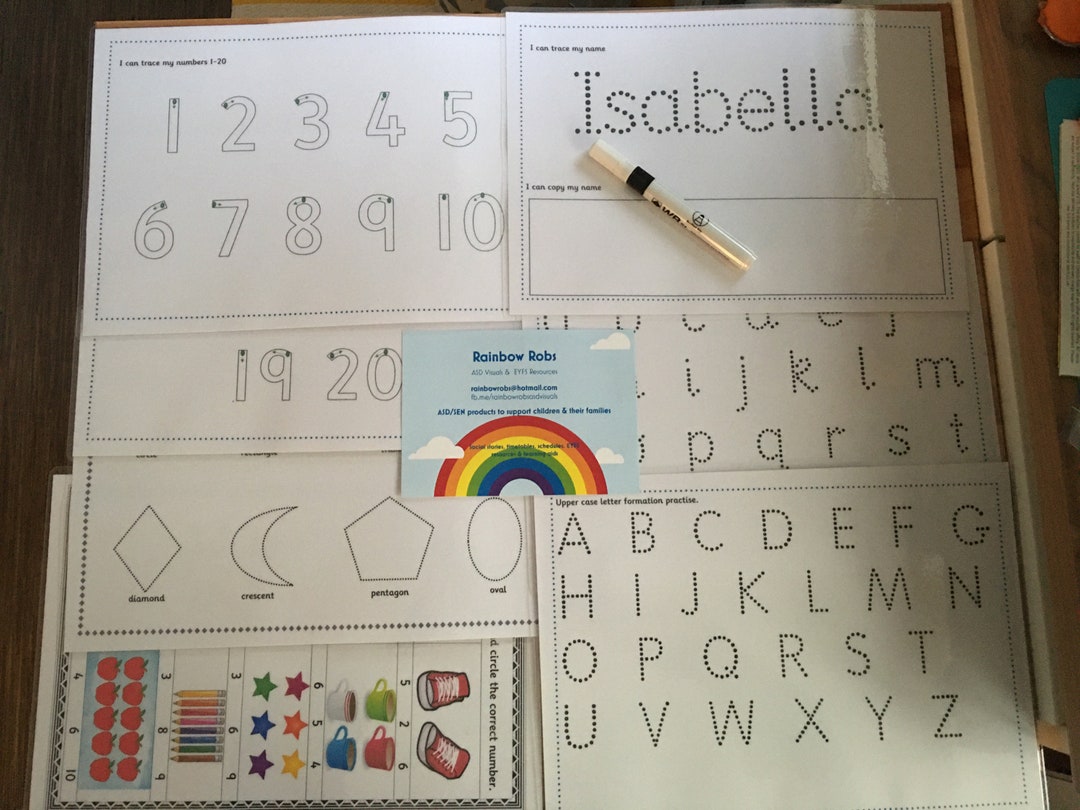 EYFS Starting School Name Writing Letter and Number Formation Shape ...